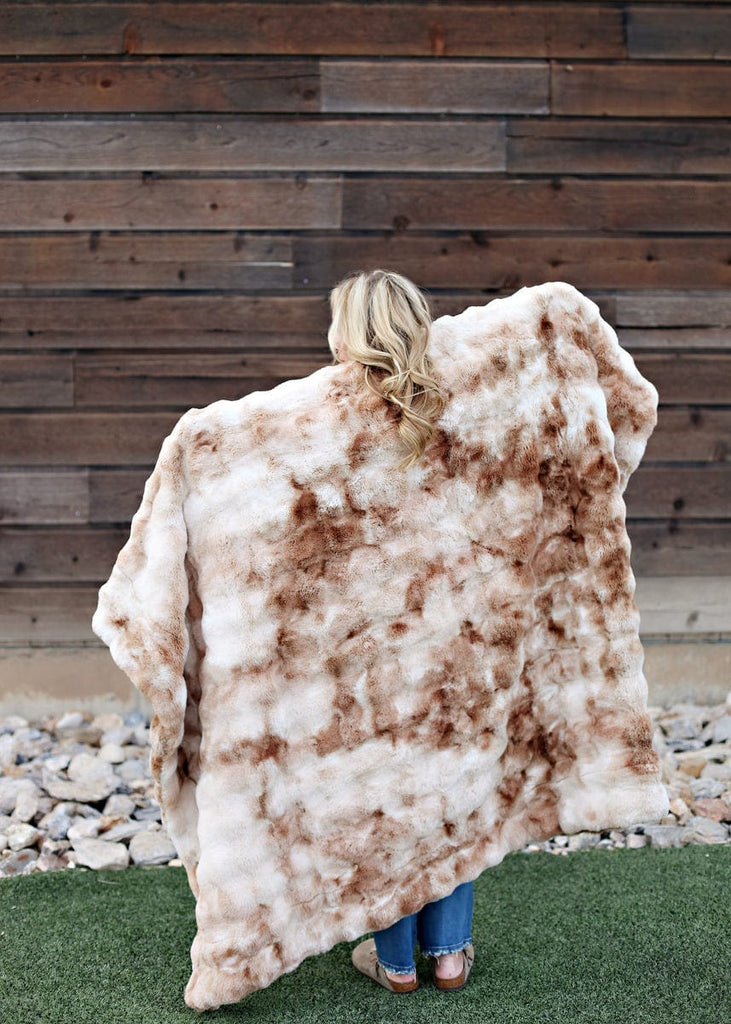 Warm Bourbon Plush Blanket | Minky Couture