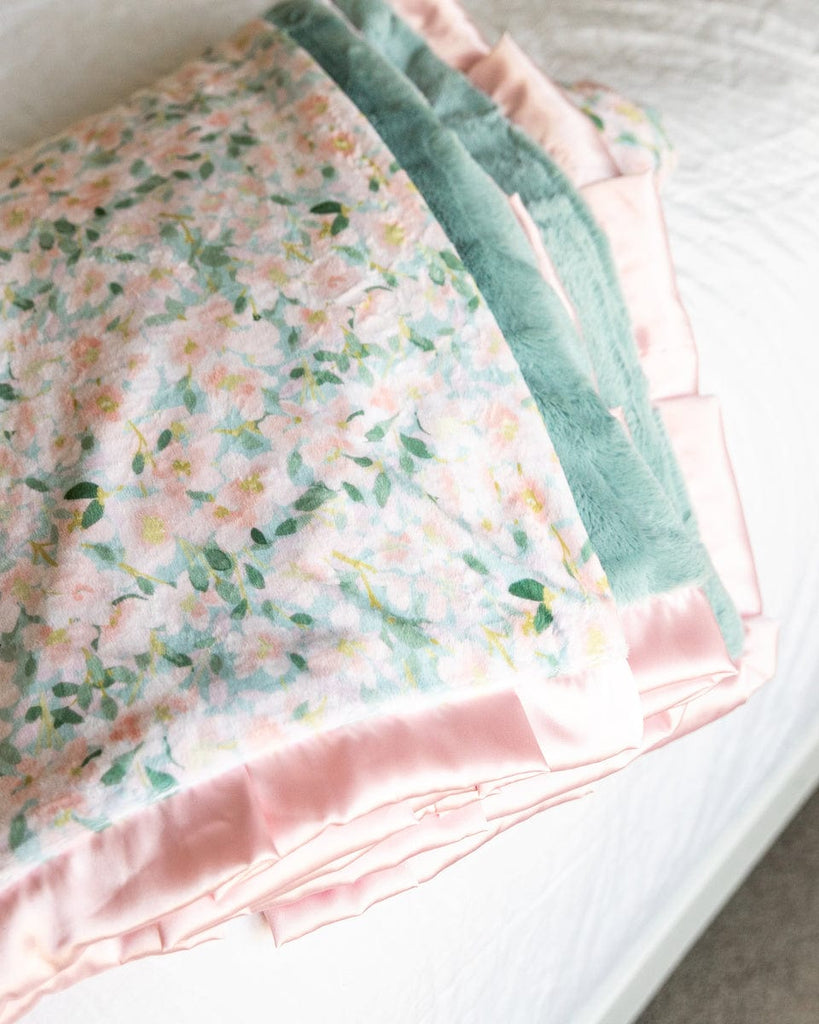 Blushing Blue Blanket | Minky Couture