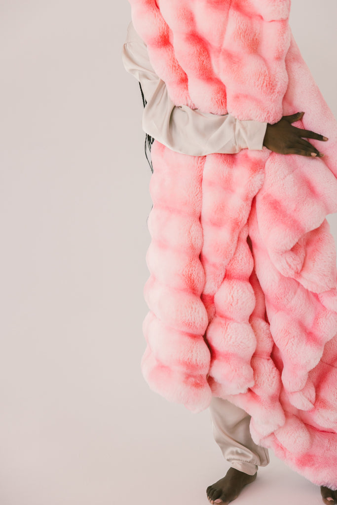 Extreme Ultra Cloud Pink Lemonade Plush Blanket | Minky Couture