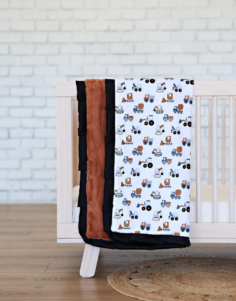 Bulldozer Plush Blanket | Minky Couture