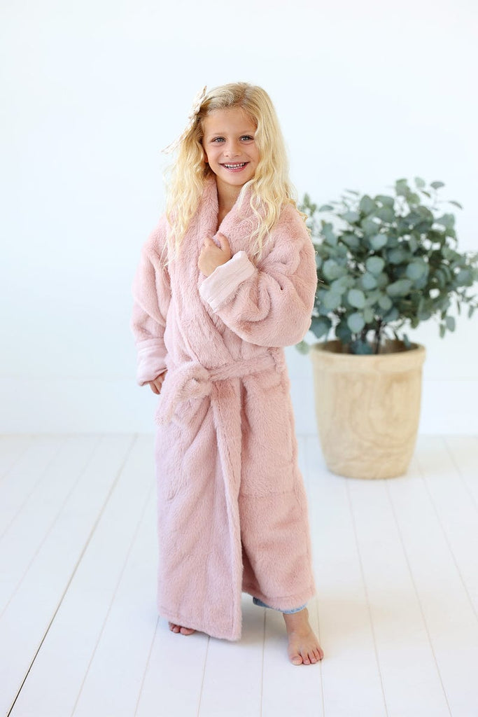 Kids Blush Robe | Minky Couture