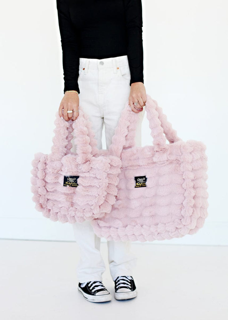 Annie Bag - Ripple Blush Plush Handbag | Minky Couture