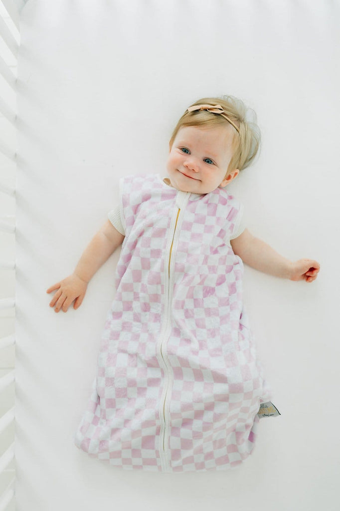 Pink Check Wearable Minky Blanket | Minky Couture