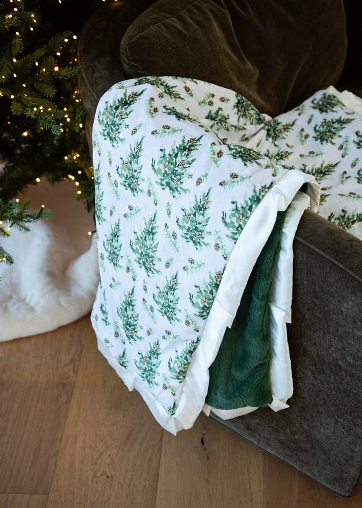 Winter Pine Plush Blanket | Minky Couture