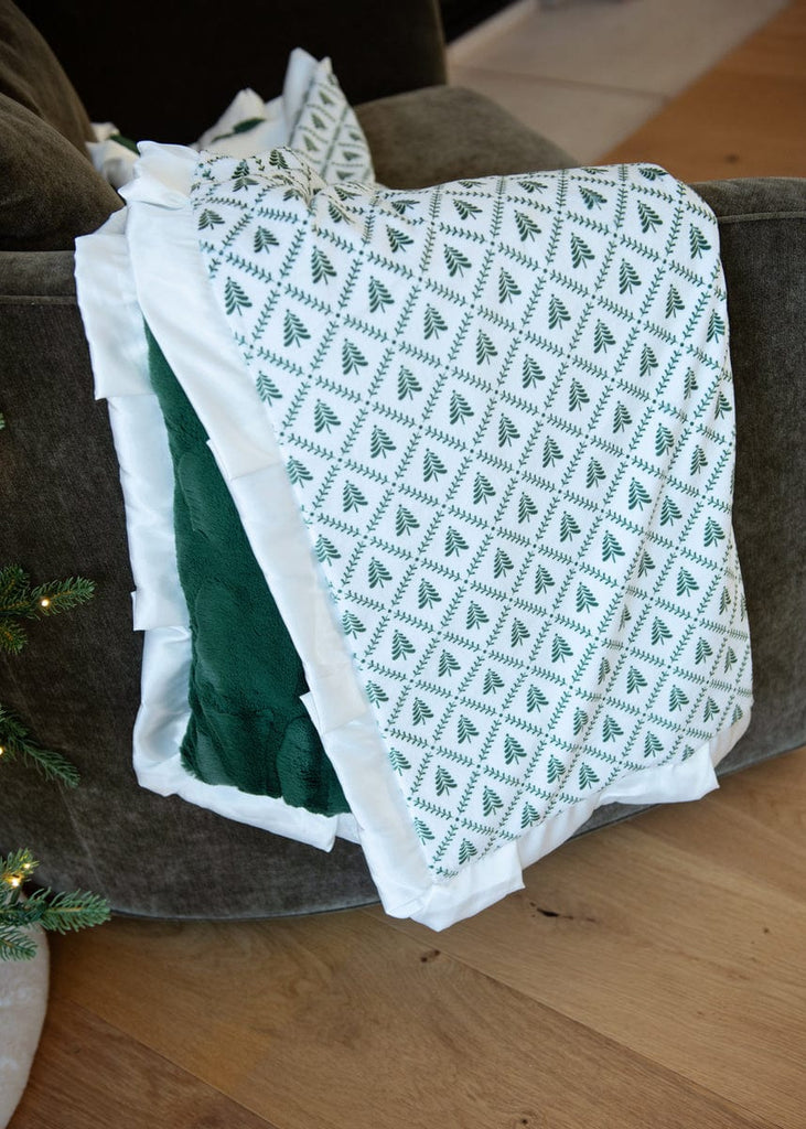 Dainty Pine Plush Blanket | Minky Couture