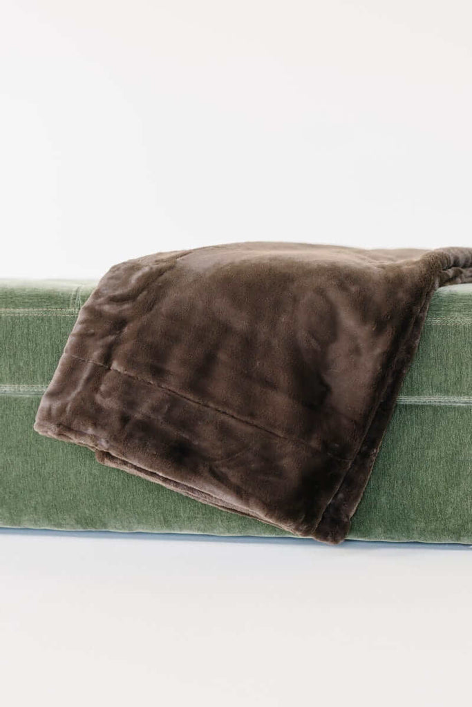 Lush Espresso Plush Blanket | Minky Couture