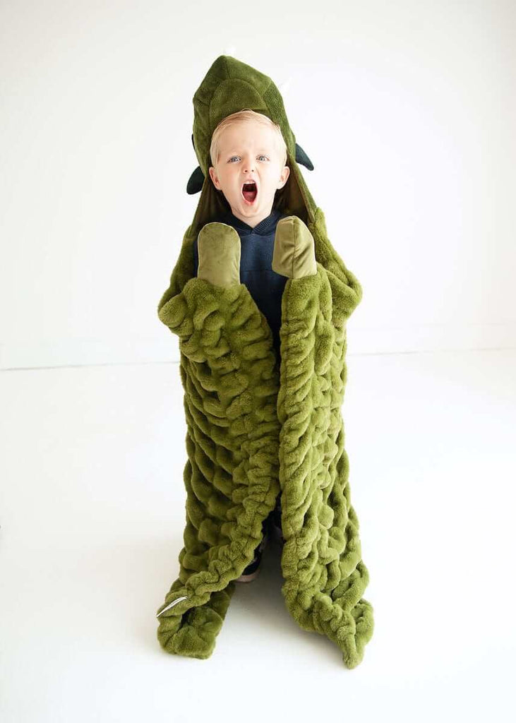 Huggable Dino Plush Blanket | Minky Couture