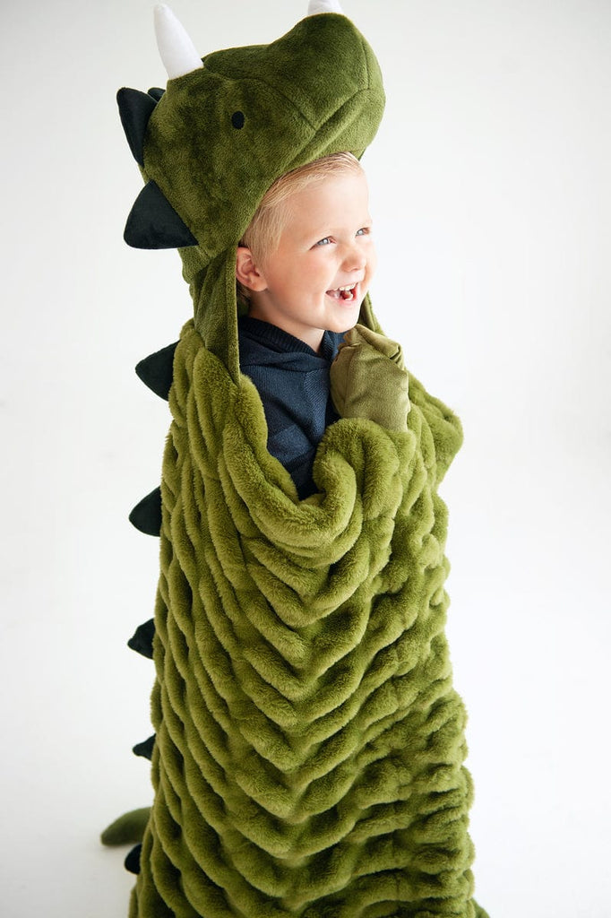 Huggable Dino Plush Blanket | Minky Couture