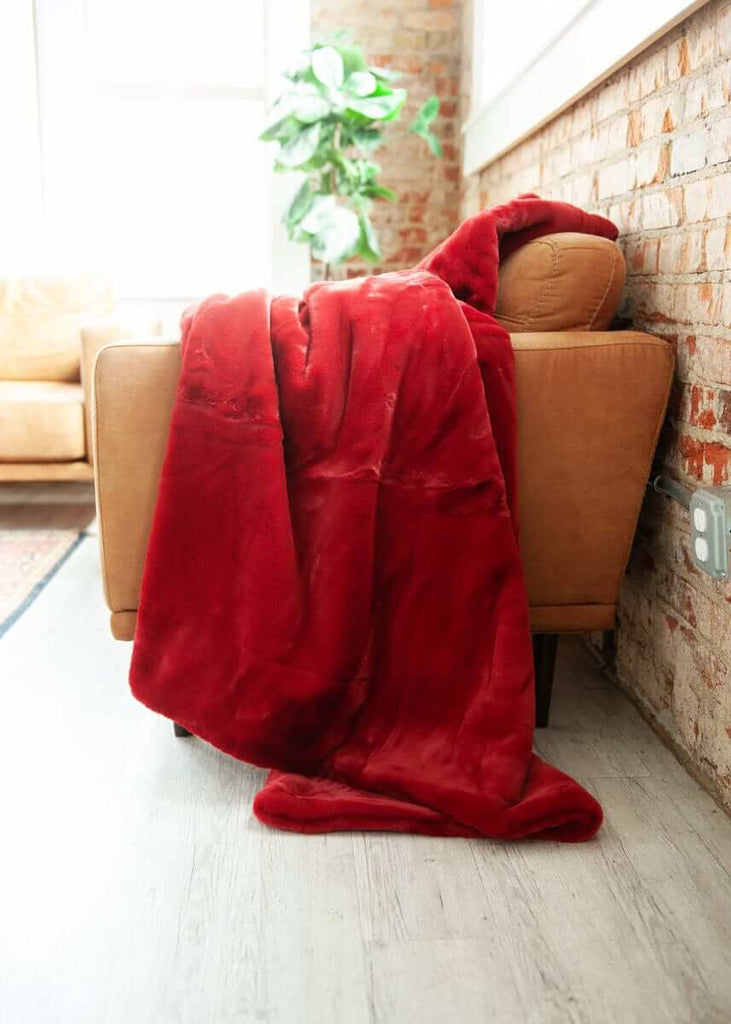 Lush Crimson Blanket | Minky Couture
