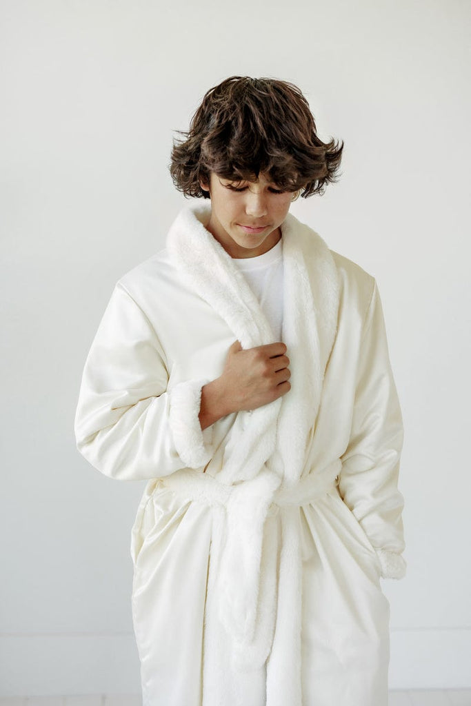 Satin Cream Robe | Minky Couture