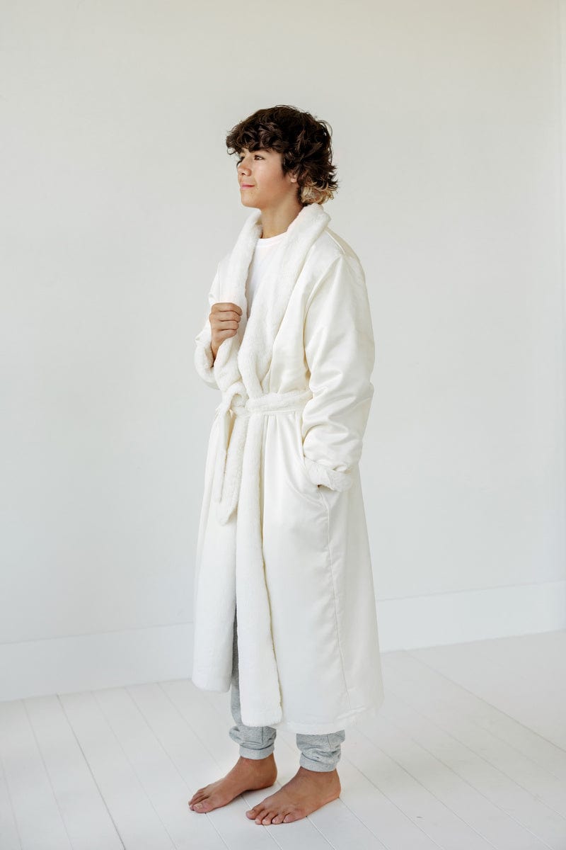 Satin Cream Robe | Minky Couture